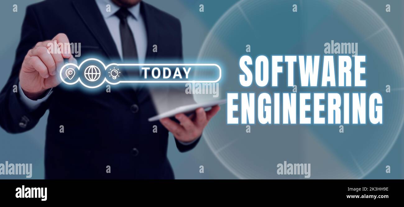 Writing displaying text Software Engineering. Conceptual photo Program Development in Systematic ...