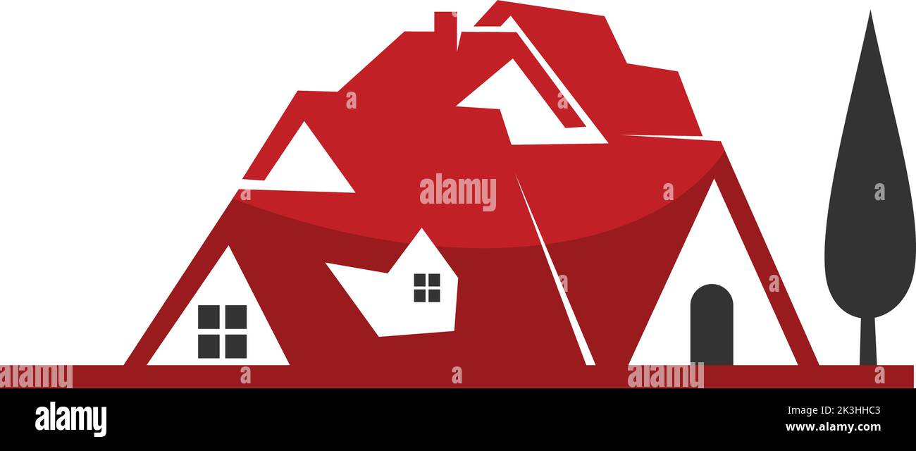 real estate rooftop home logo Stock Vector Image & Art - Alamy