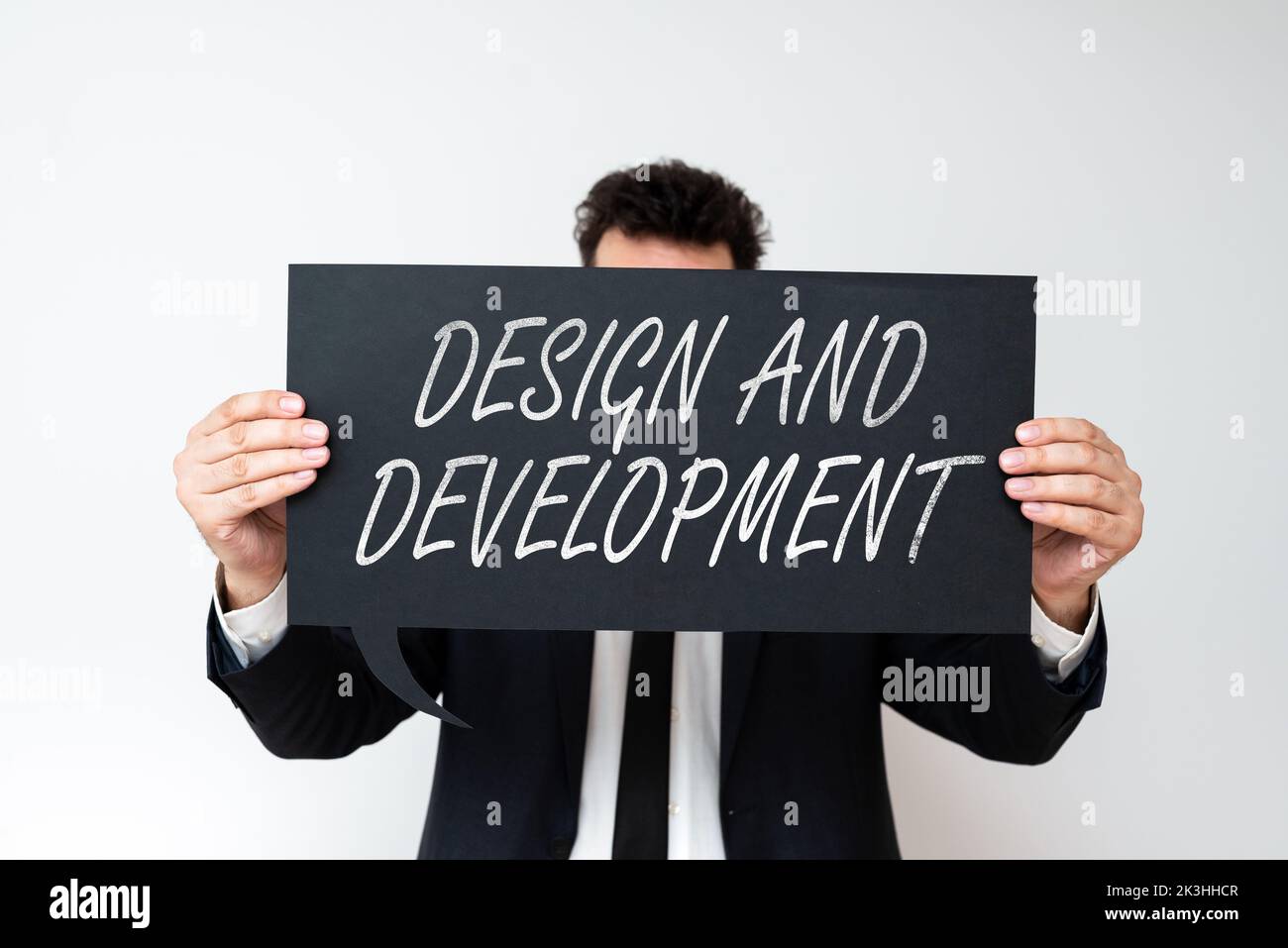 Writing displaying text Design And Development. Business approach ...
