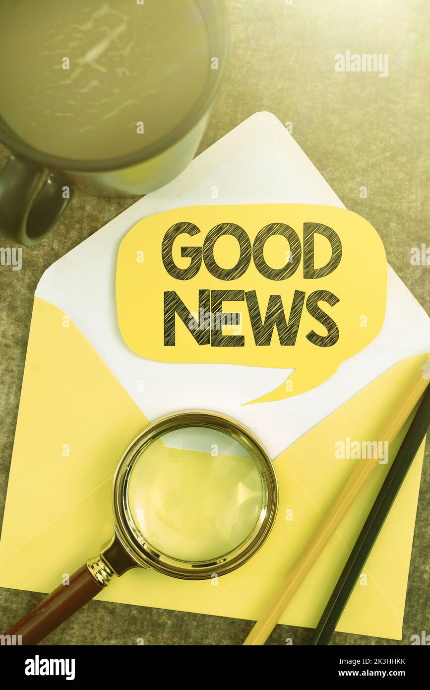 Inspiration showing sign Good News. Word Written on Someone or ...