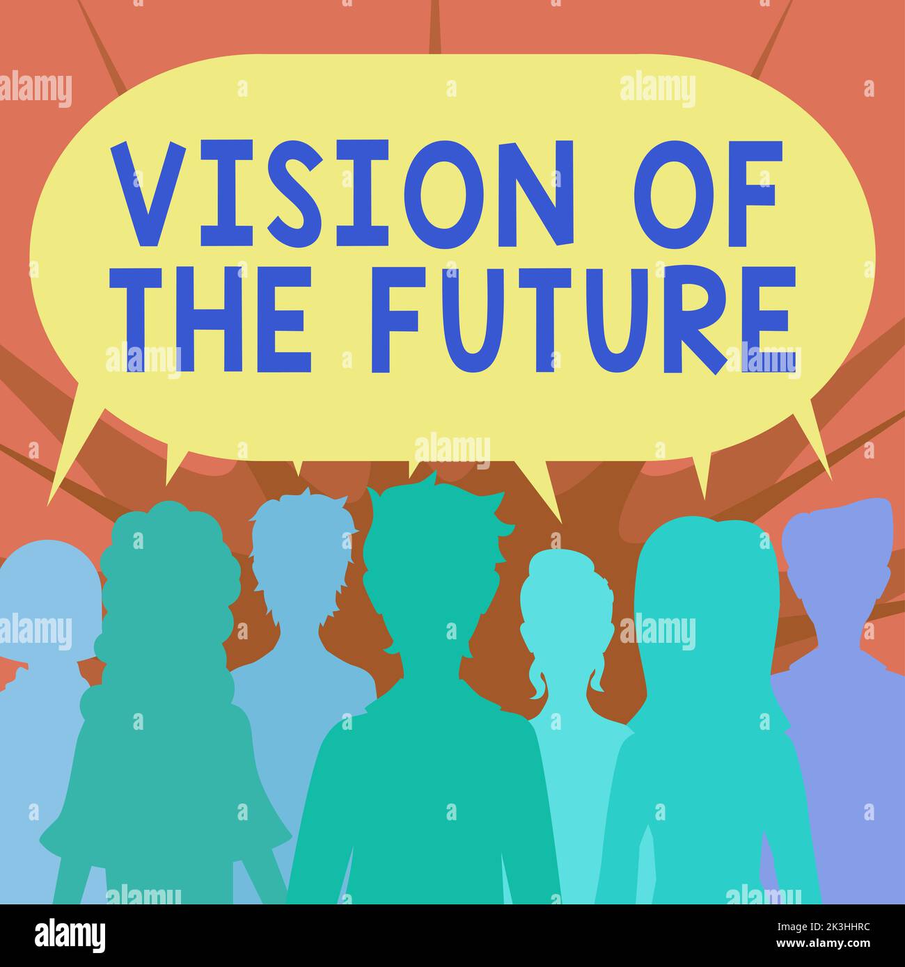 Conceptual display Vision Of The Future. Business showcase Seeing ...