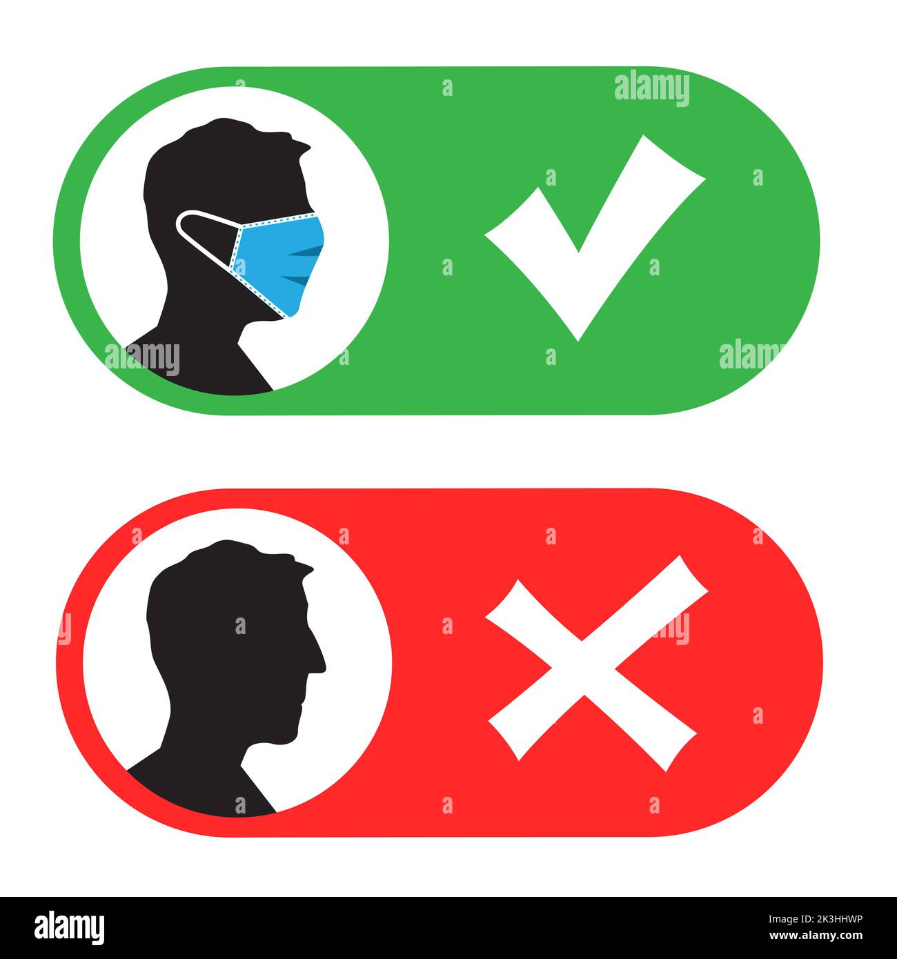 coronavirus prevention sign how to wear mask Stock Vector Image & Art ...