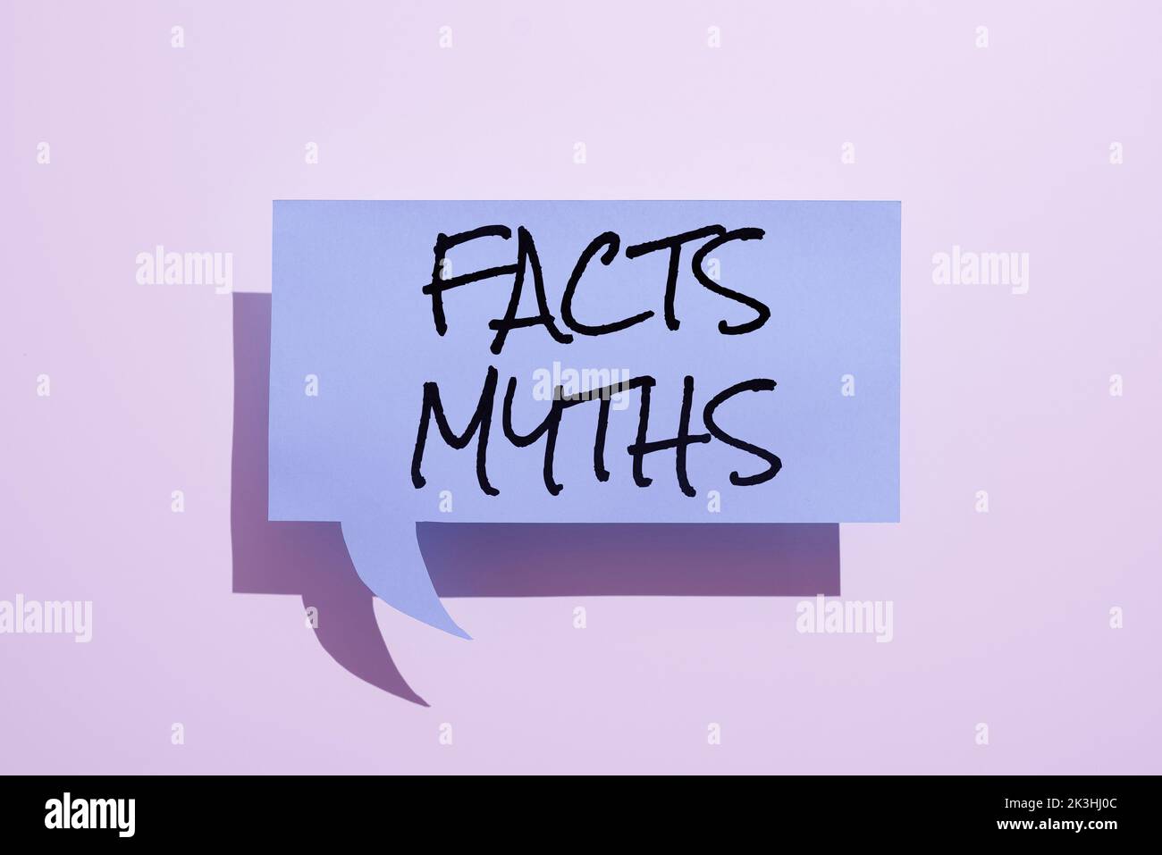 Text showing inspiration Facts Myths. Business idea work based on ...