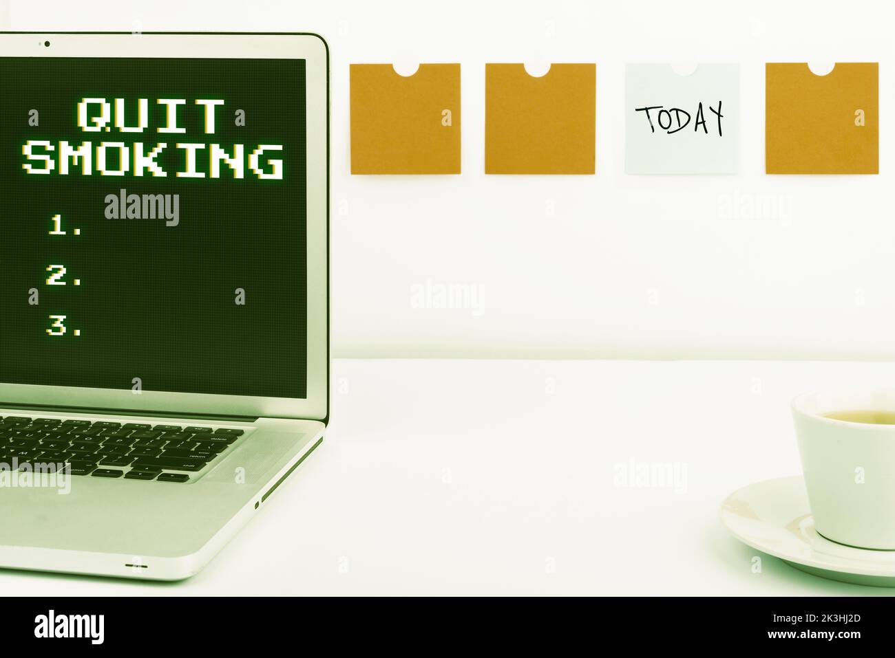 Text showing inspiration Quit Smoking. Concept meaning Discontinuing or ...