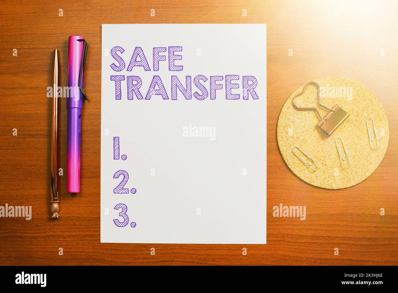 Hand writing sign Safe Transfer. Word Written on Wire Transfers ...