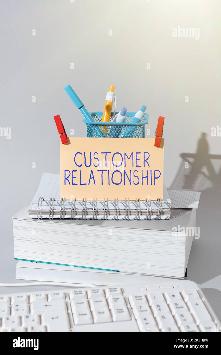 Text caption presenting Customer Relationship. Word for Deal and ...