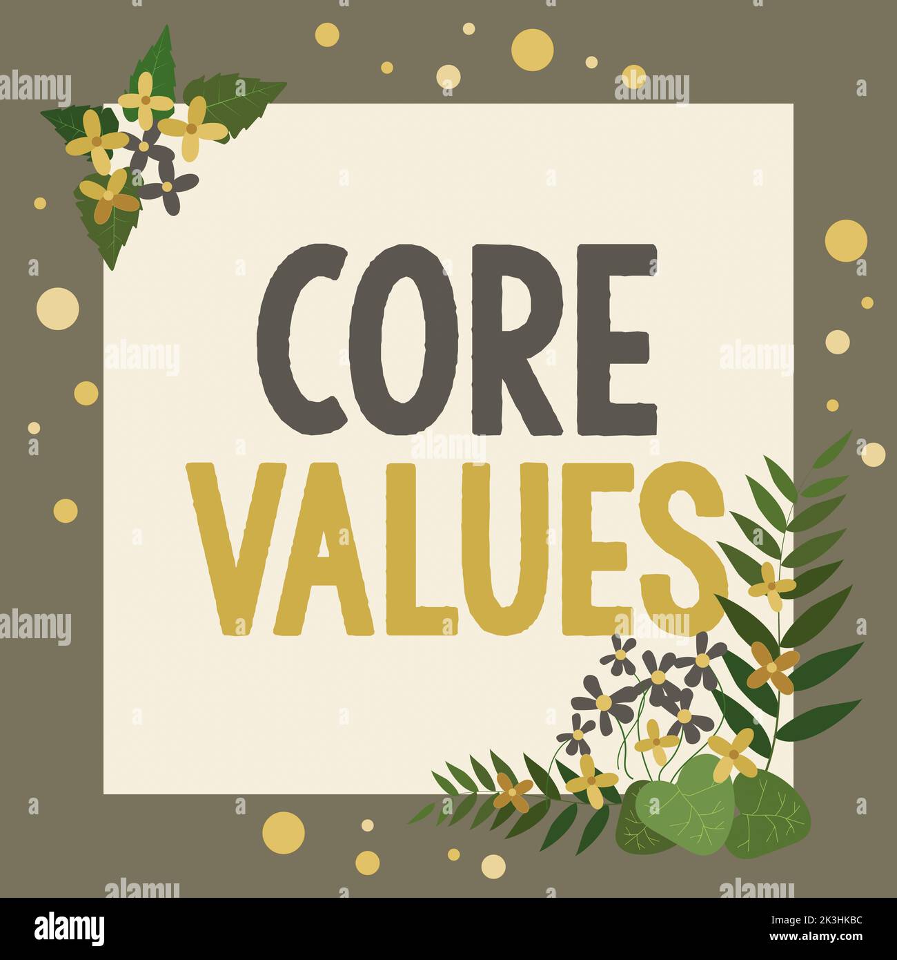 Writing displaying text Core Values. Business idea belief person or ...