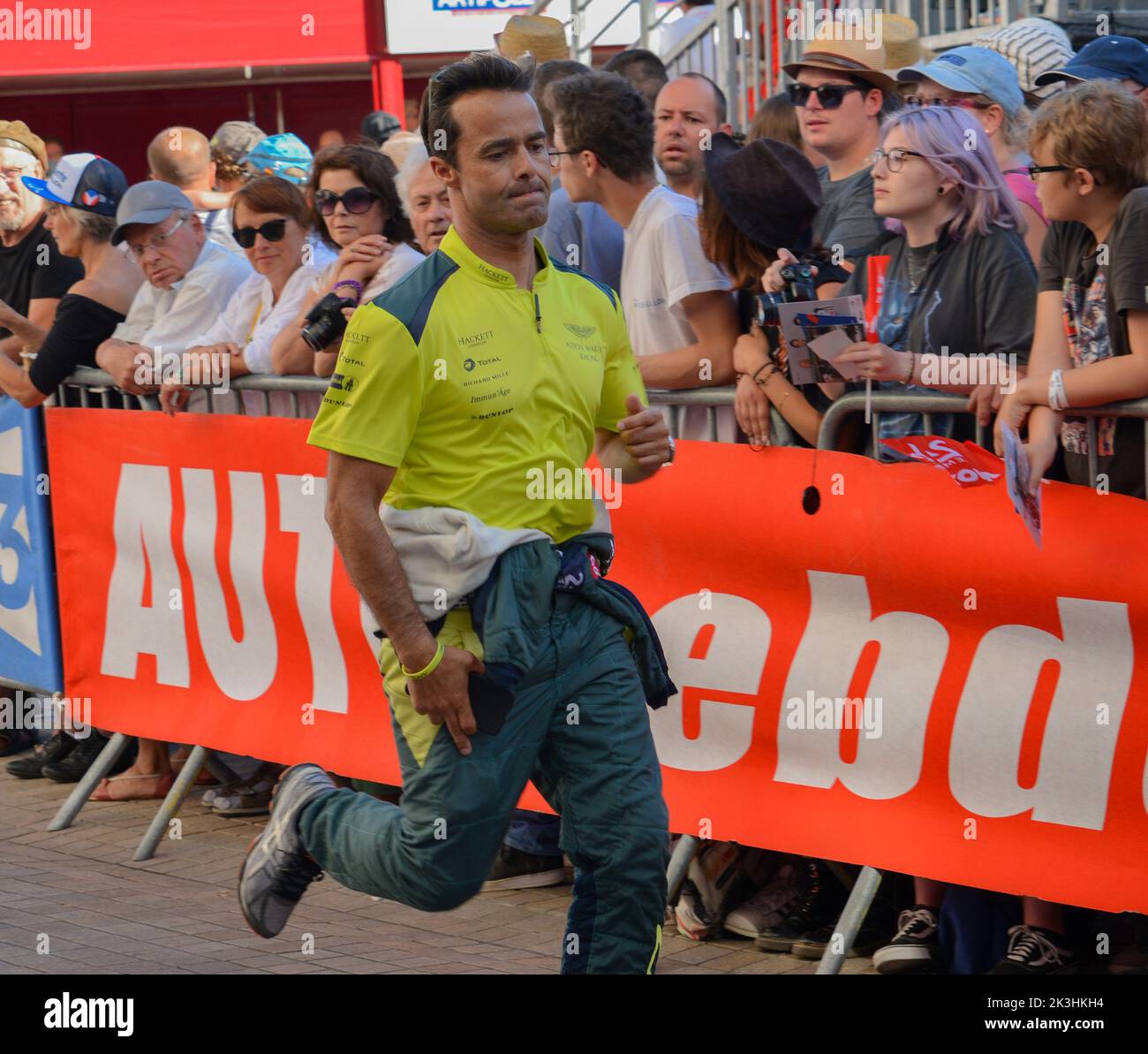 LE MANS, FRANCE - JUNE 11, 2017: Portuguese race car driver Pedro Lamy ...