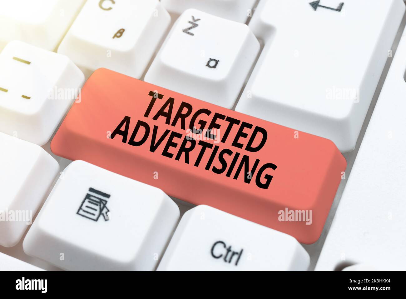 Sign displaying Targeted Advertising. Concept meaning Online ...