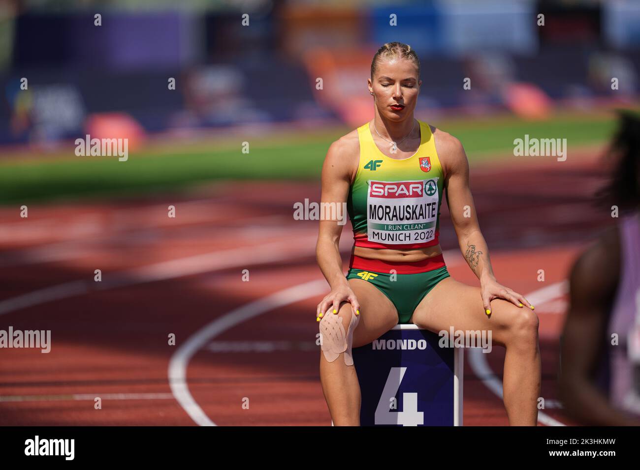 Modesta Justė Morauskaitė participating in the 400 meters of the ...