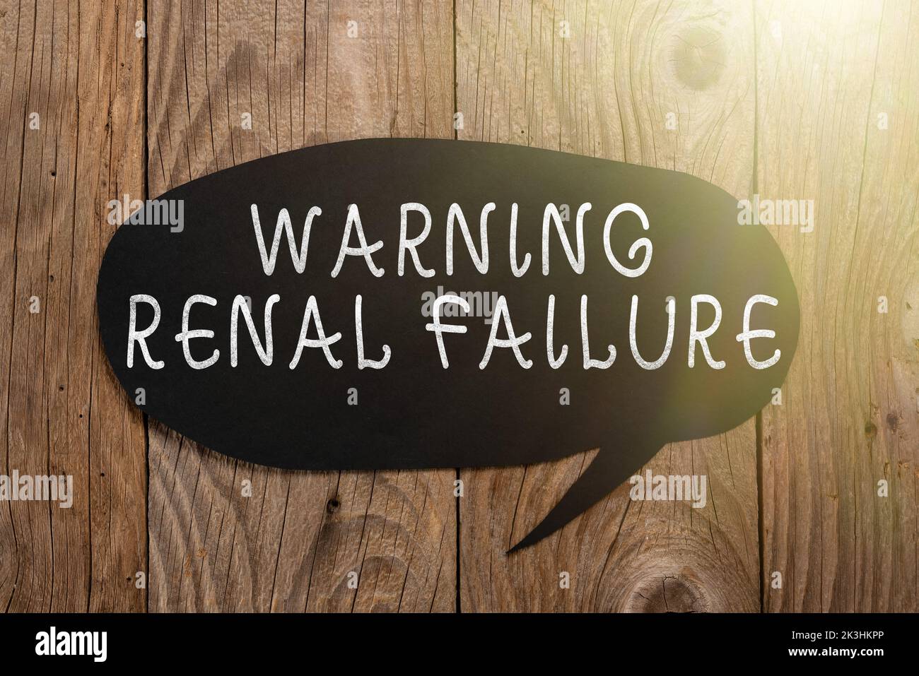 Text showing inspiration Warning Renal Failure. Business concept stop ...