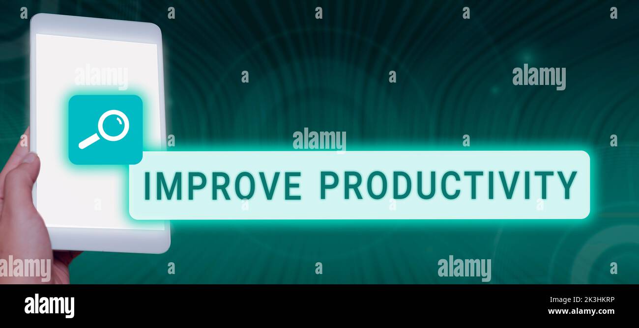Text Showing Inspiration Improve Productivity Word Written On Enhance