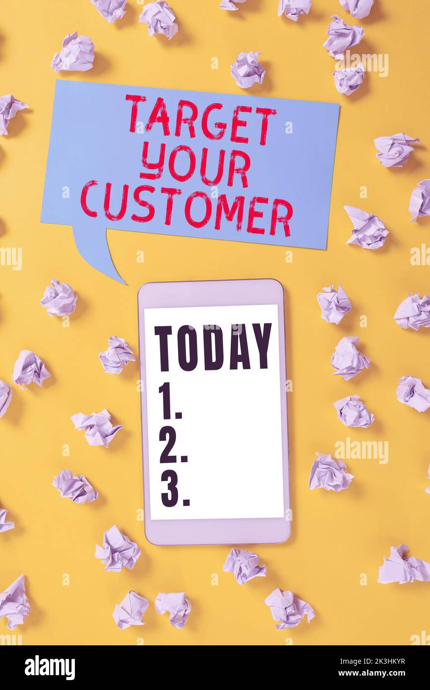 Text caption presenting Target Your Customer. Word for Tailor Marketing ... Text caption presenting Target Your Customer. Word for Tailor Marketing ...