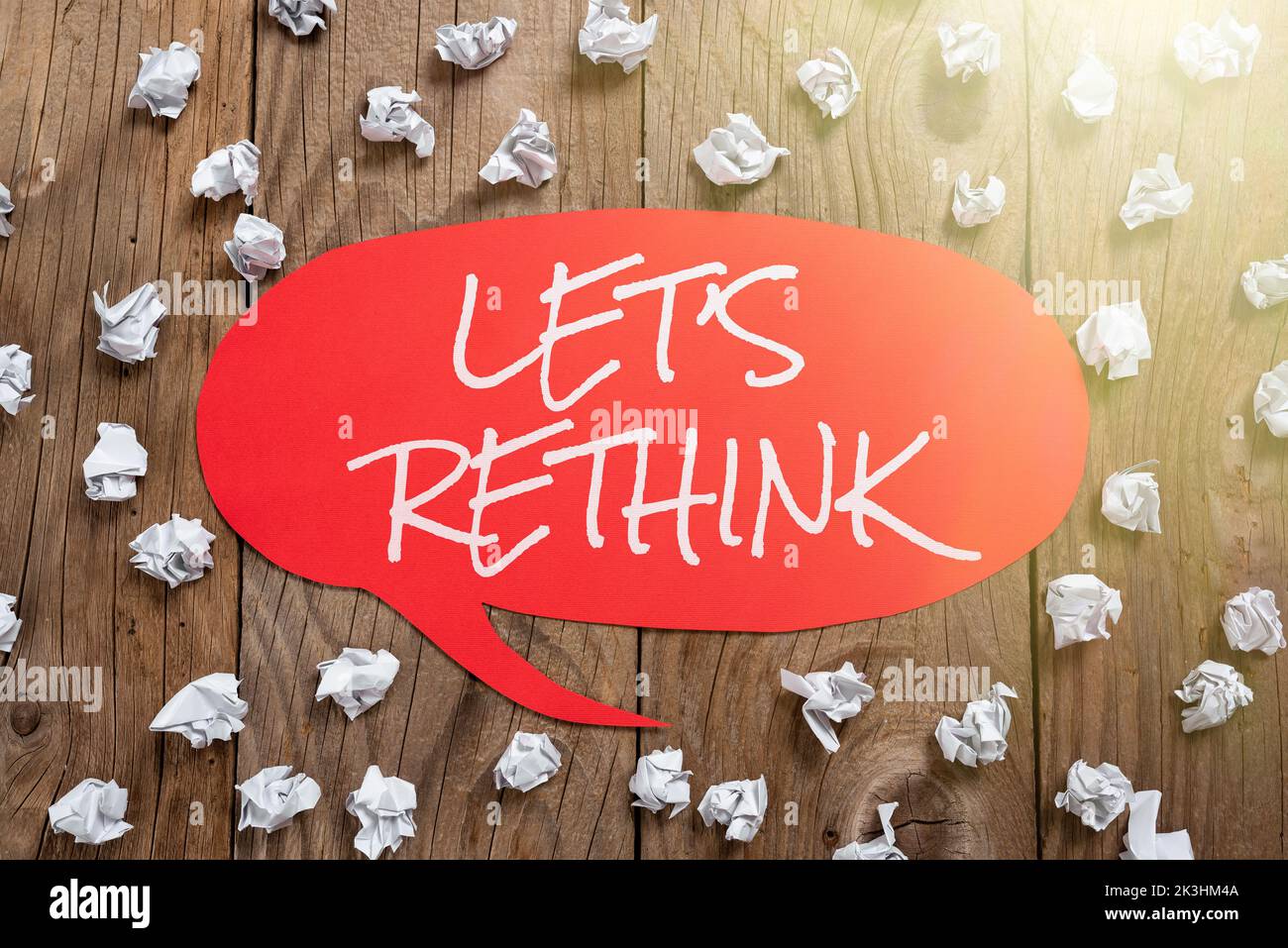 Text sign showing Let S Rethink. Business showcase an Afterthought To ...