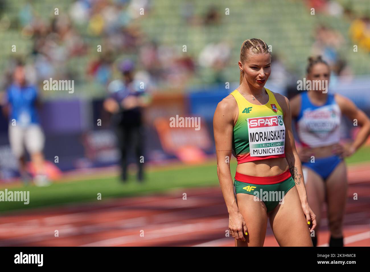 Modesta Justė Morauskaitė participating in the 400 meters of the ...