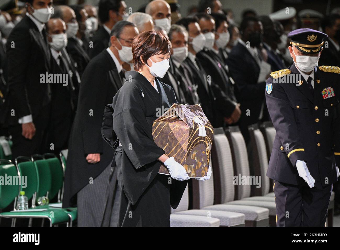 Tokyo, Japan. 27th Sep, 2022. The widow of former Japanese prime ...