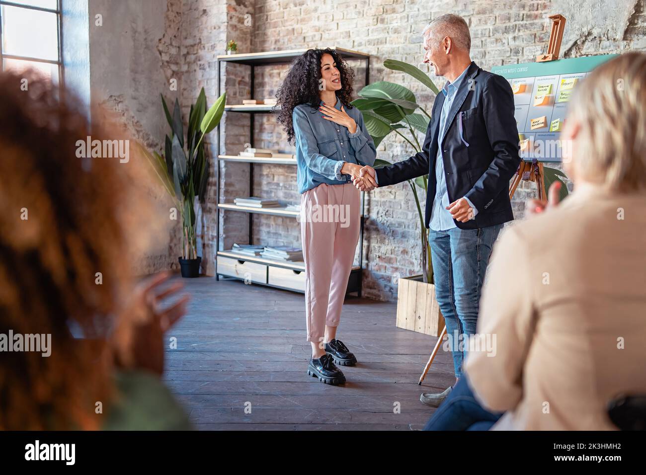 Business model canvas discussion hi-res stock photography and images ...