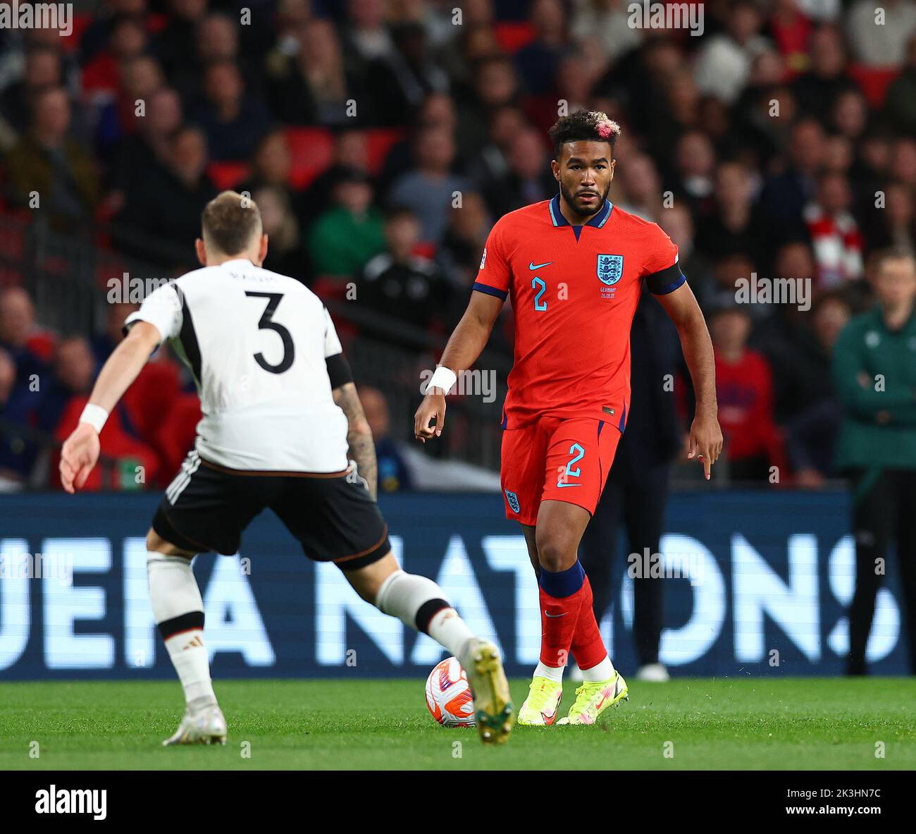 London, England, 26th September 2022. Reece James of England during the ...