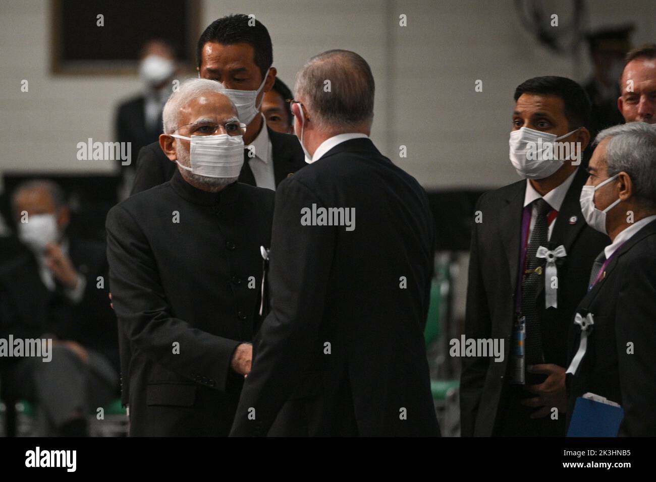 Tokyo, Japan. 27th Sep, 2022. India's Prime Minister Narendra Modi (L ...