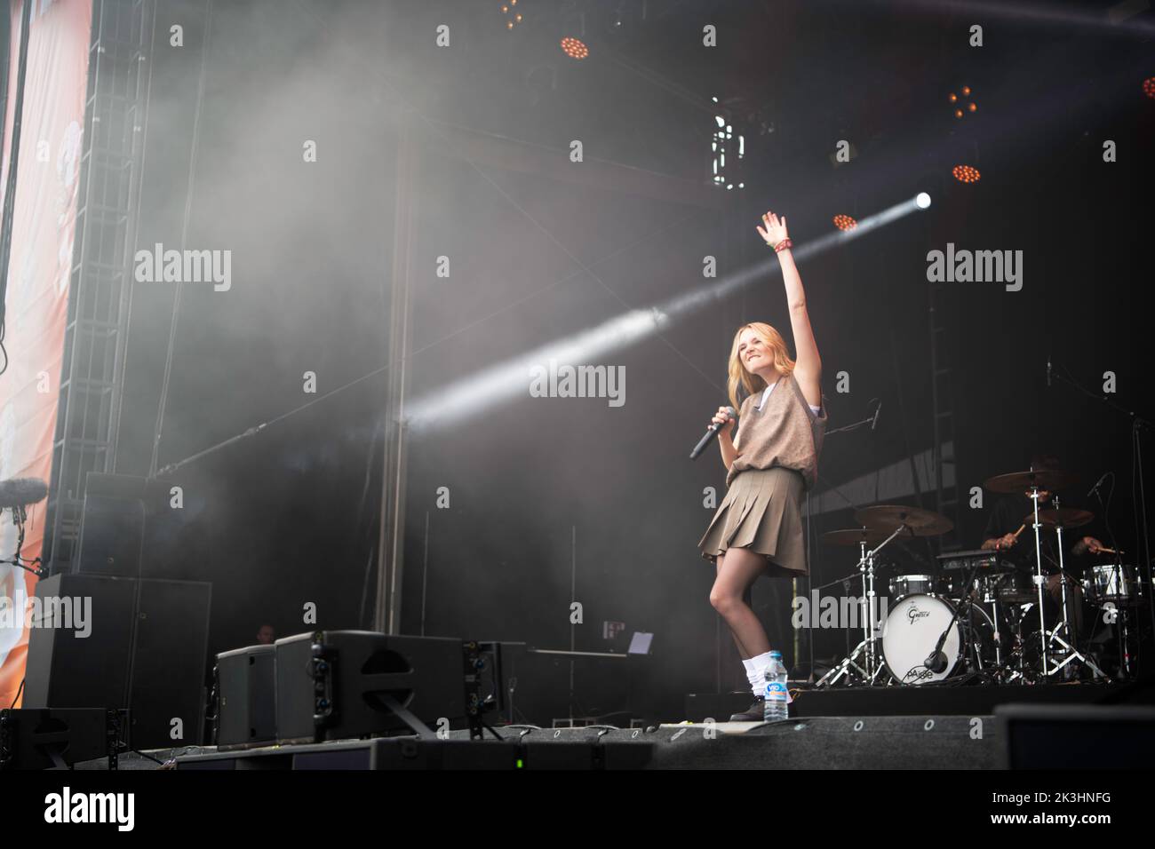 German pop singer Esther Graf performing live at the Lollapalooza ...