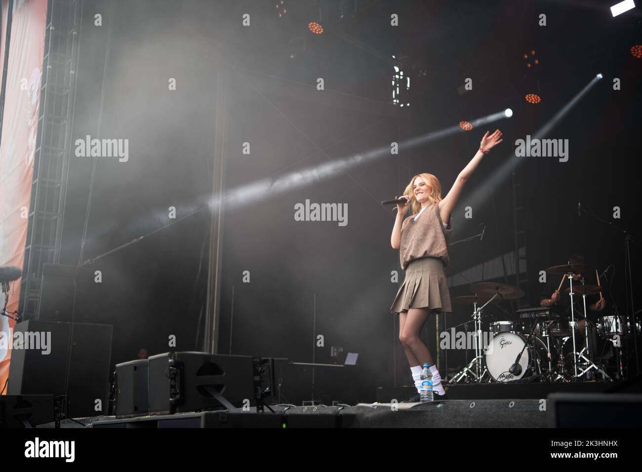 German pop singer Esther Graf performing live at the Lollapalooza ...