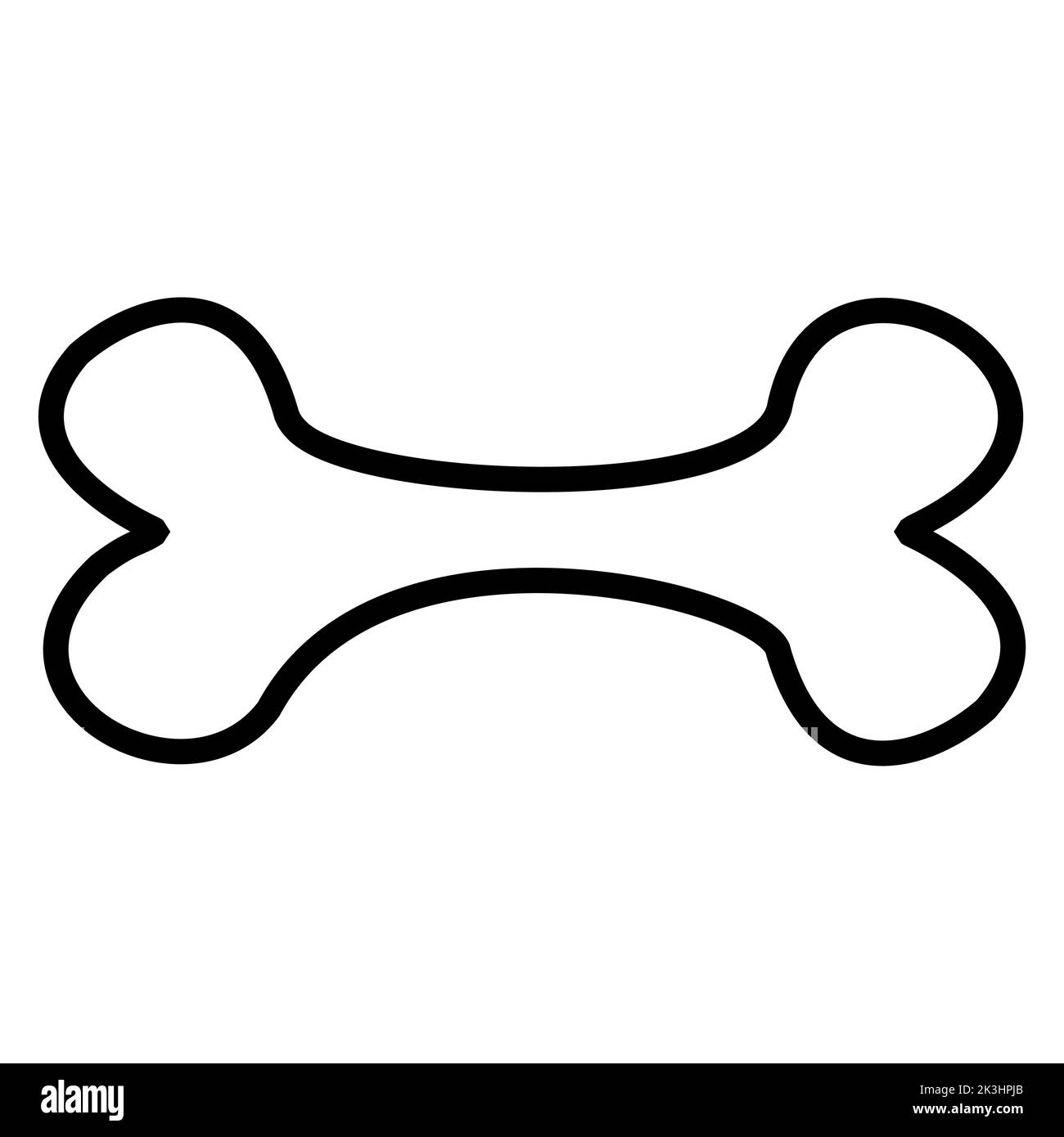 Bone icon vector symbol and human medicine line anatomy. Outline ...