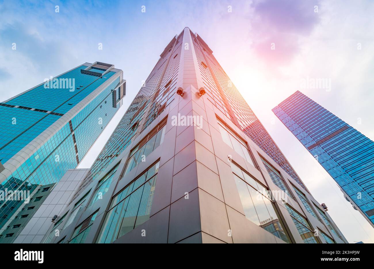 Office buildings in downtown Chengdu, Sichuan Province, China Stock ...
