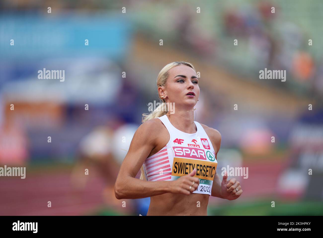 Justyna Święty-Ersetic participating in the 400 meters of the European ...