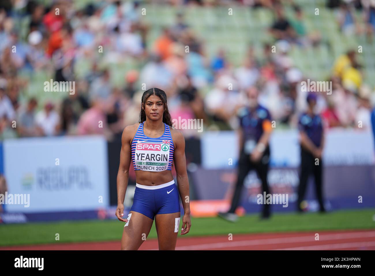 Nicole Yeargin participating in the 400 meters of the European ...