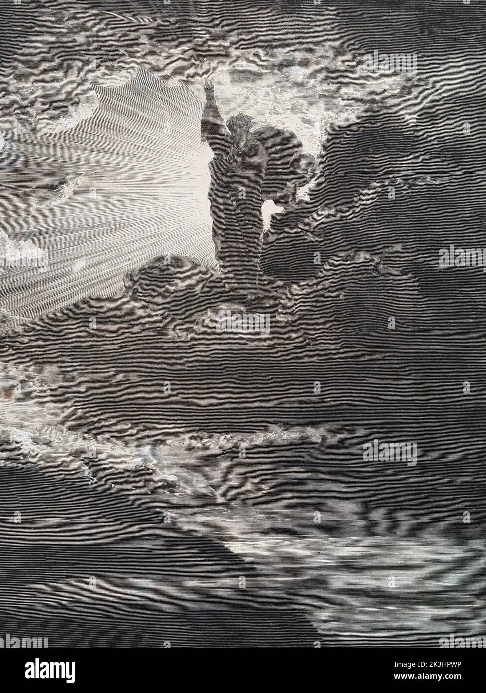 End of the world. Illustration by Gustave Dore from the third edition ...