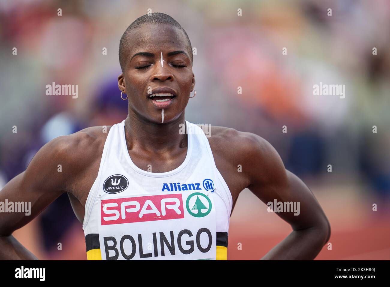Cynthia Bolingo participating in the 400 meters of the European ...