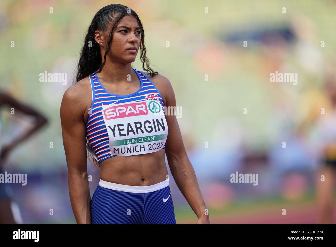 Nicole Yeargin participating in the 400 meters of the European ...
