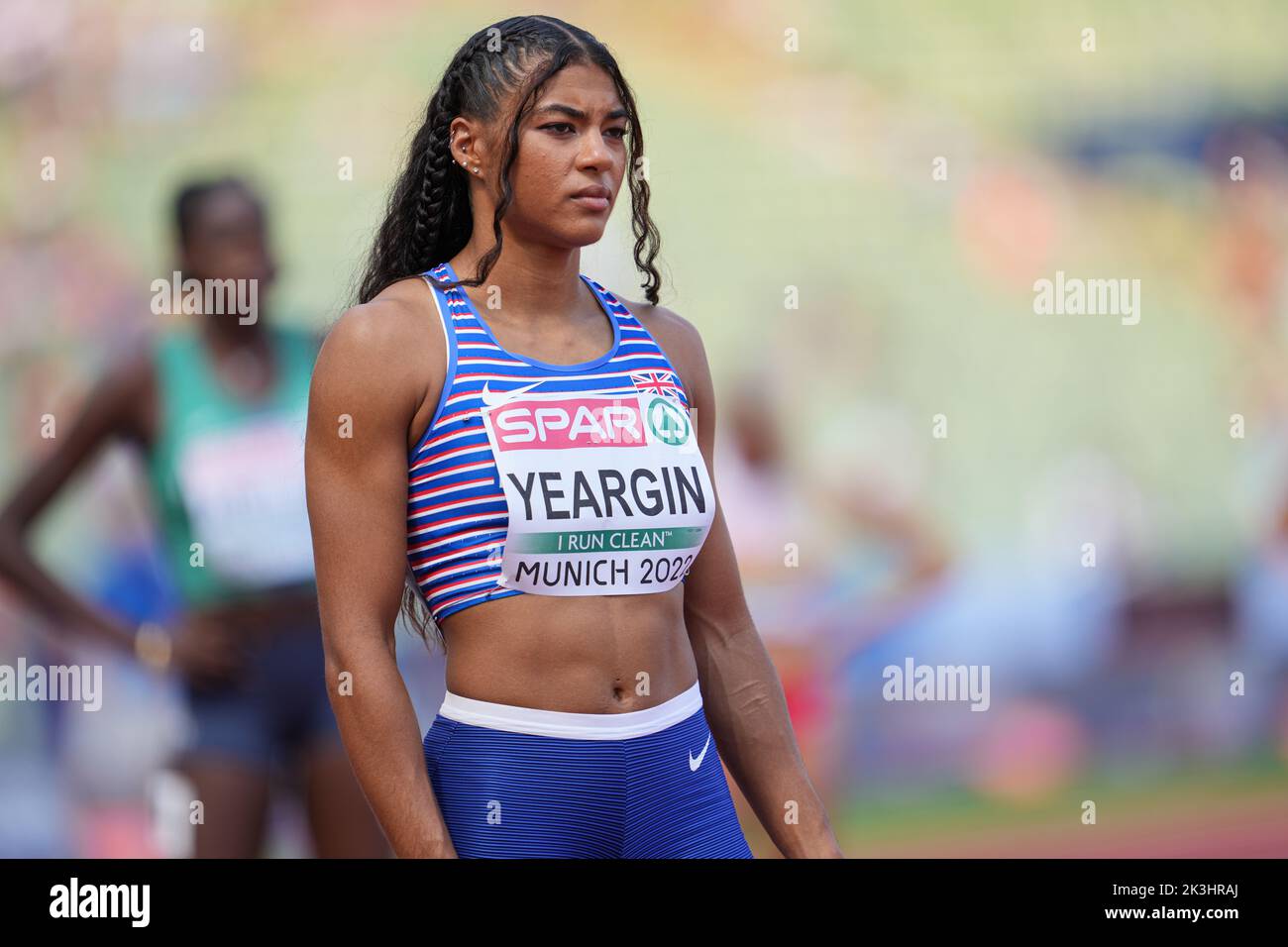 Nicole Yeargin participating in the 400 meters of the European ...