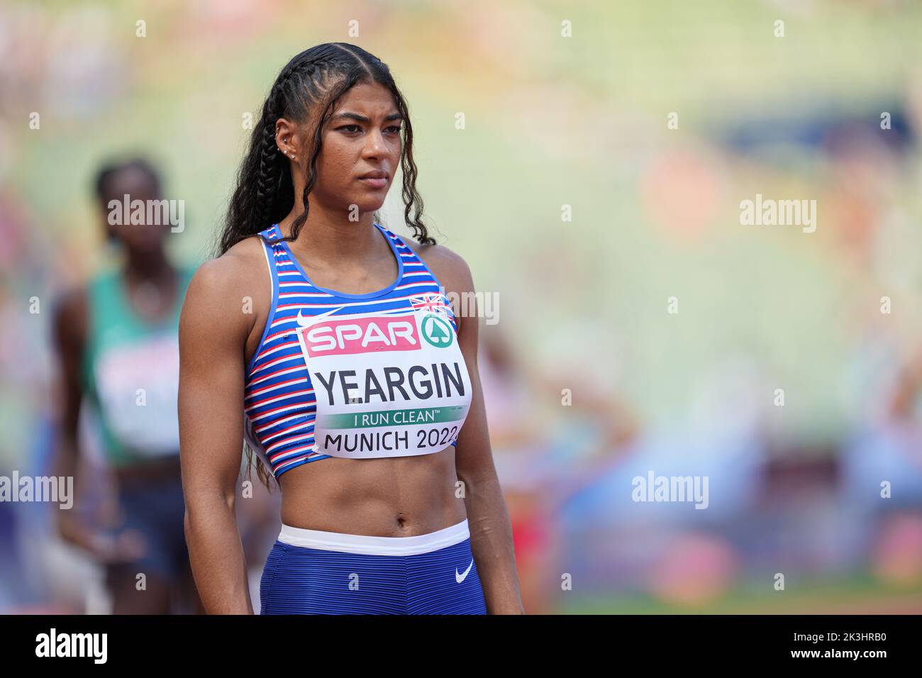 Nicole Yeargin participating in the 400 meters of the European ...