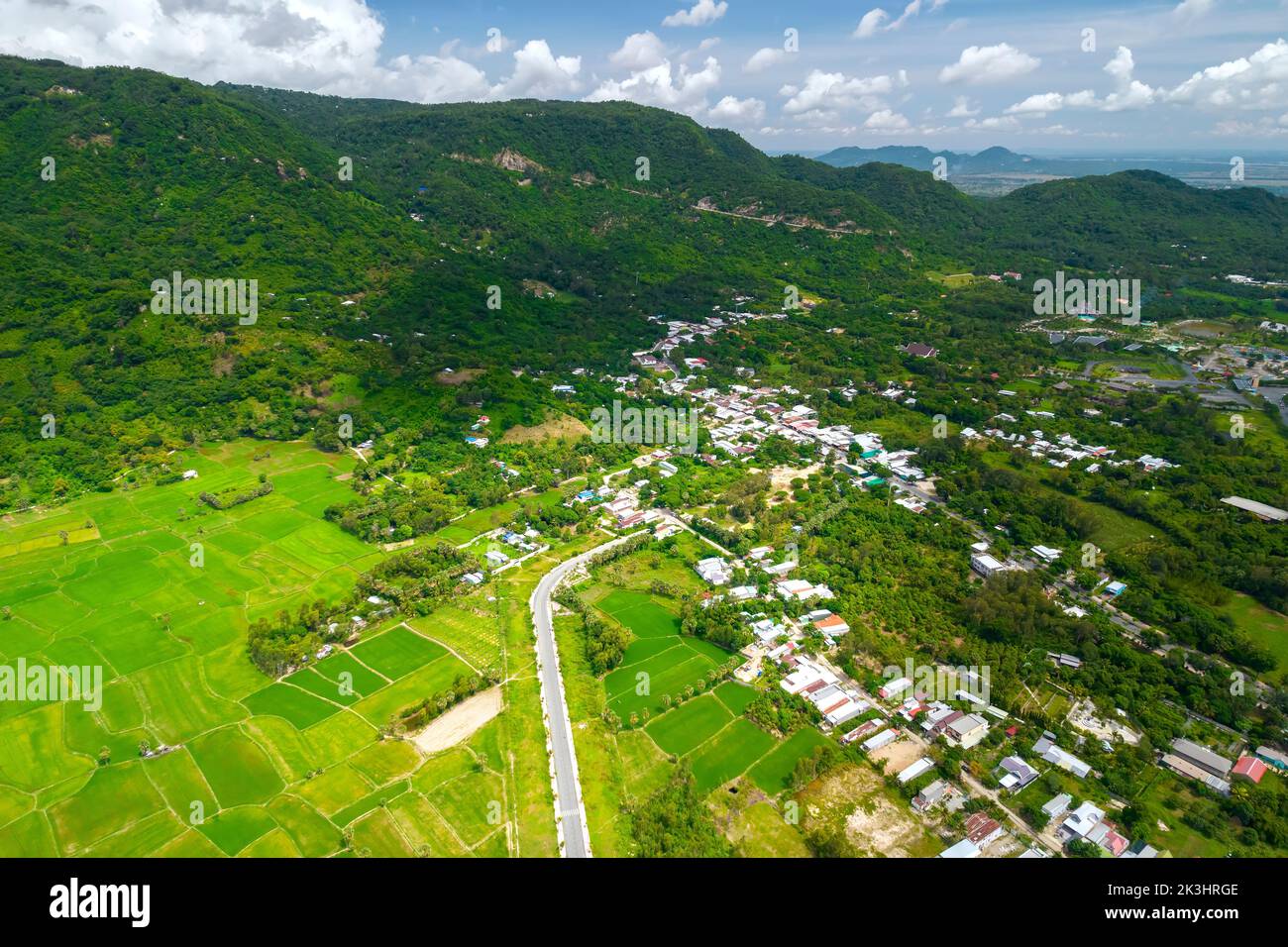 Ta Pa rice fields are beautiful in the morning, interspersed with ...