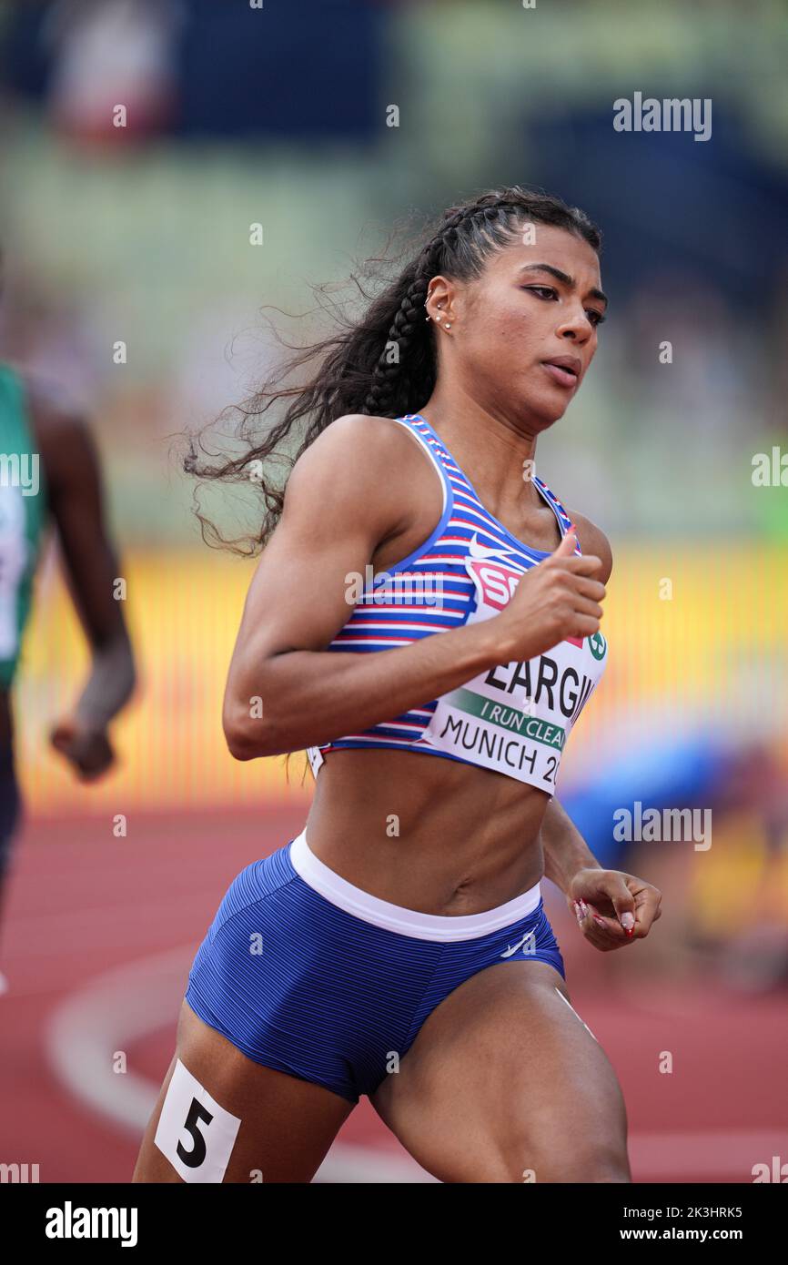 Nicole Yeargin participating in the 400 meters of the European ...