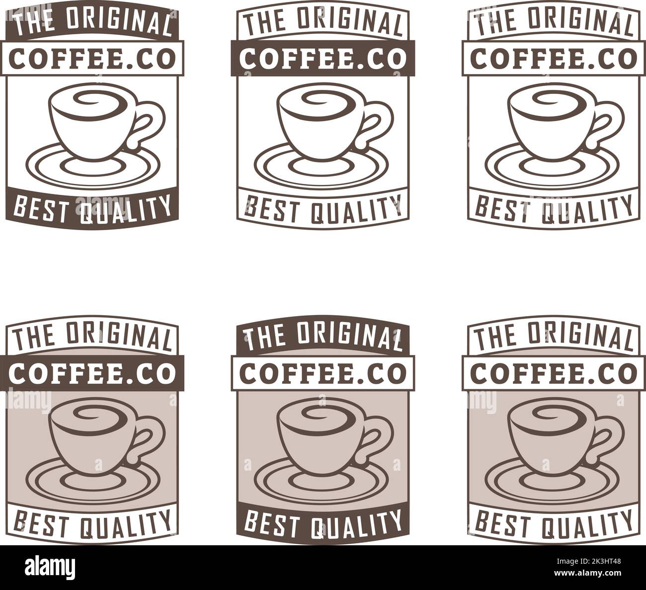 Line Art Swirly Coffee Cup Icon isolated on a White Background Stock ...