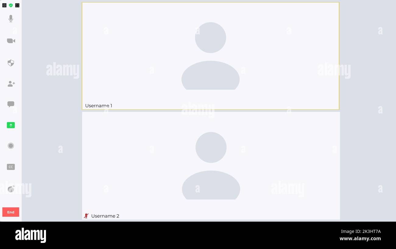 Template video conference user interface, video conference calls window ... Template video conference user interface, video conference calls window ...