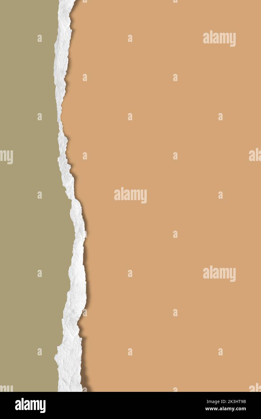 Vertical template ripped paper background. Autumn fall colors banner ...