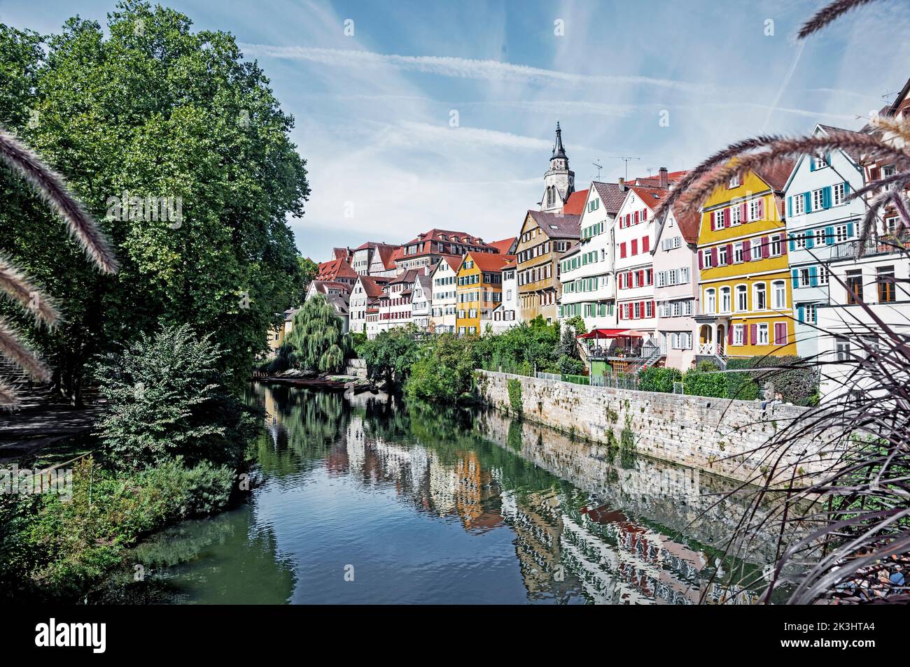 Tübingen (Tuebingen, Baden-Wuerttemberg, Germany): Bunte Haeuser am ...