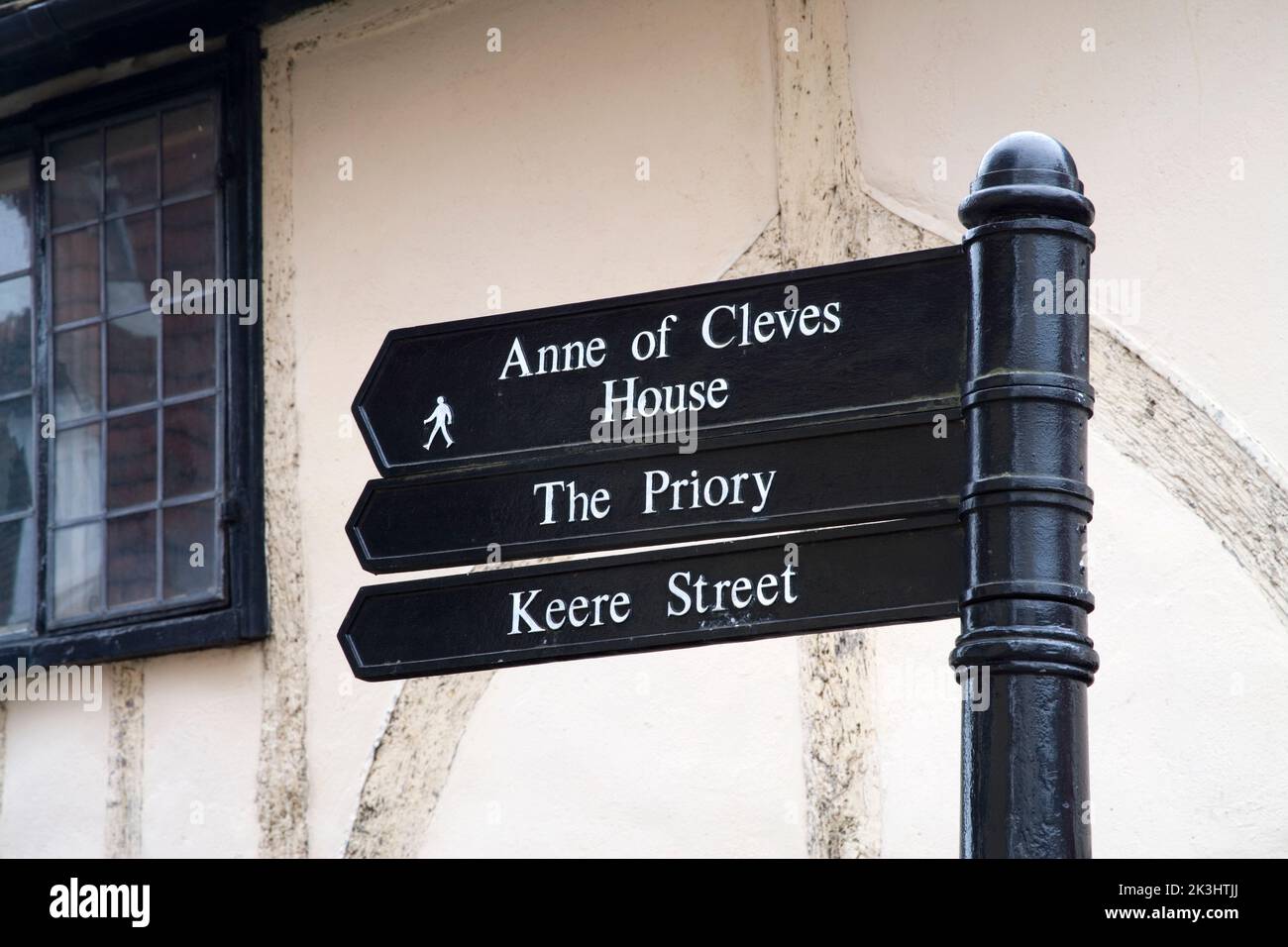 finger post signs to tourist locations in lewes east sussex Stock Photo ...