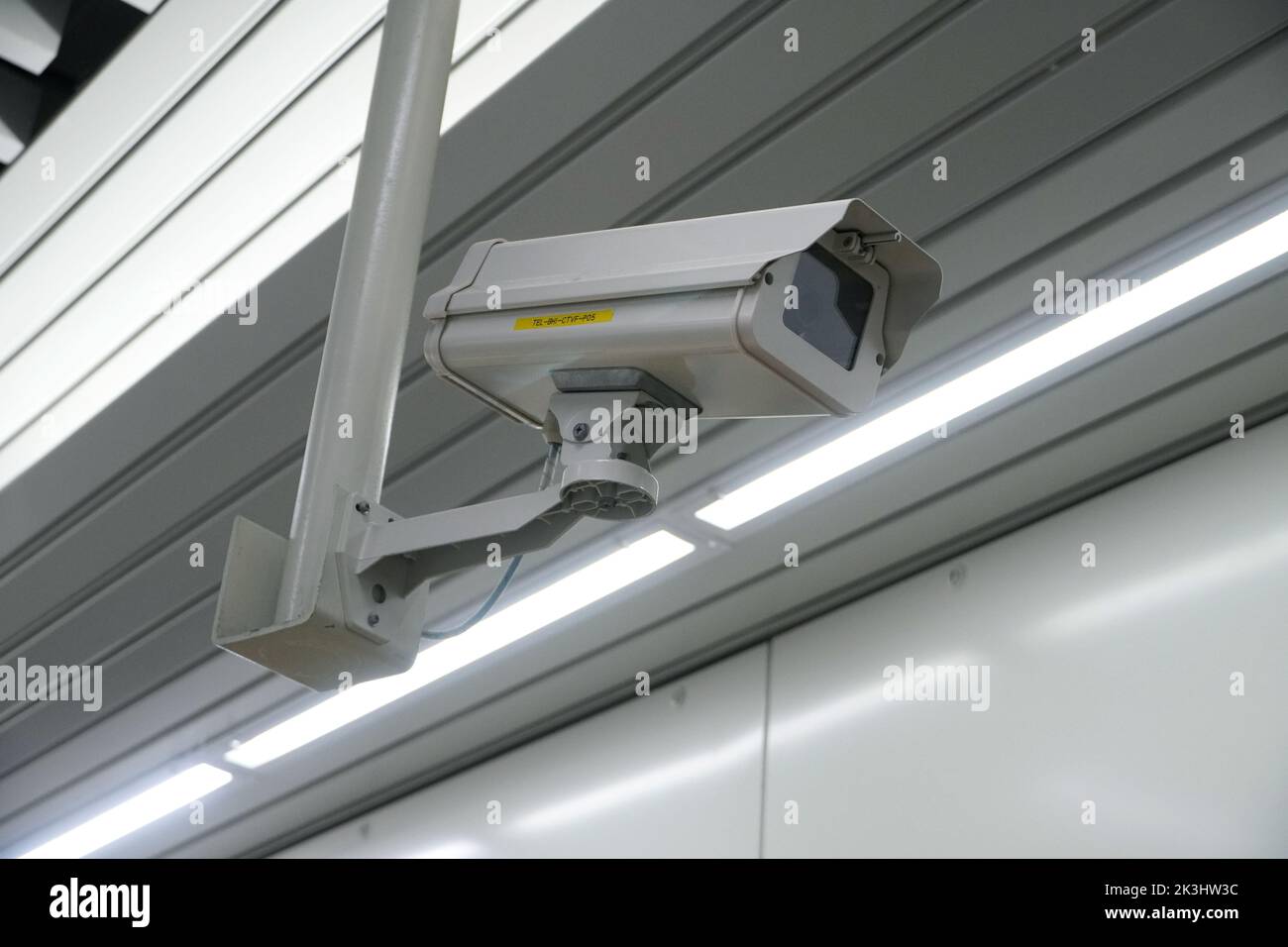CCTV, security camera on a wall Stock Photo - Alamy