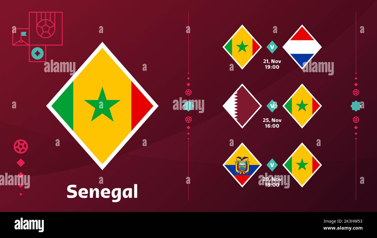 senegal national team Schedule matches in the final stage at the 22 ...