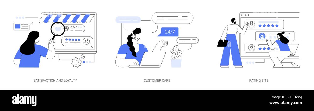 Client feedback tracking abstract concept vector illustrations Stock ...
