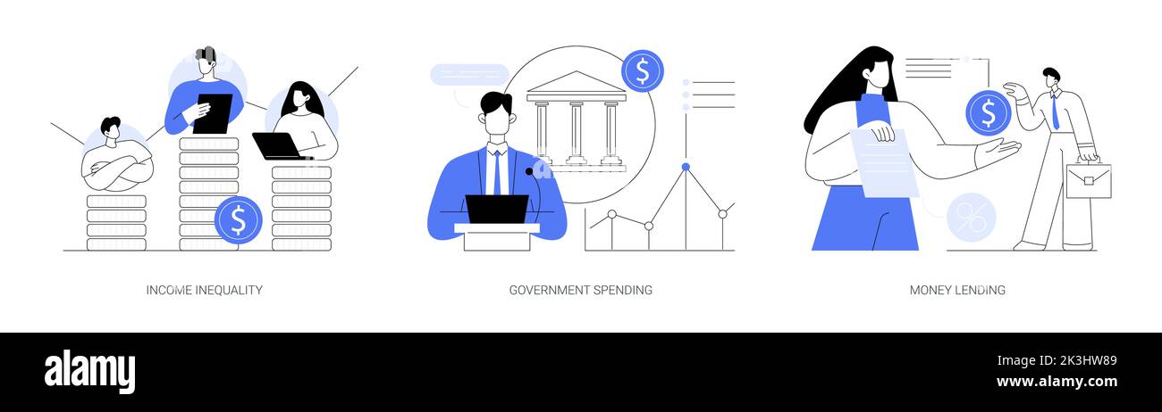 Money distribution abstract concept vector illustrations Stock Vector ...