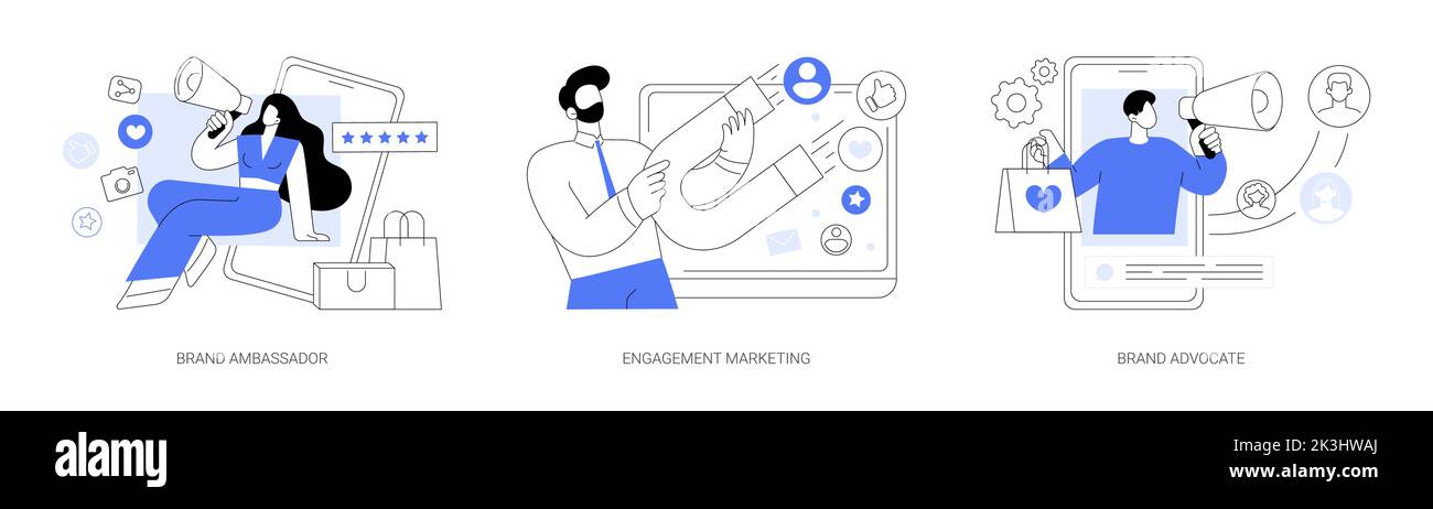 Internet marketing abstract concept vector illustrations Stock Vector ...