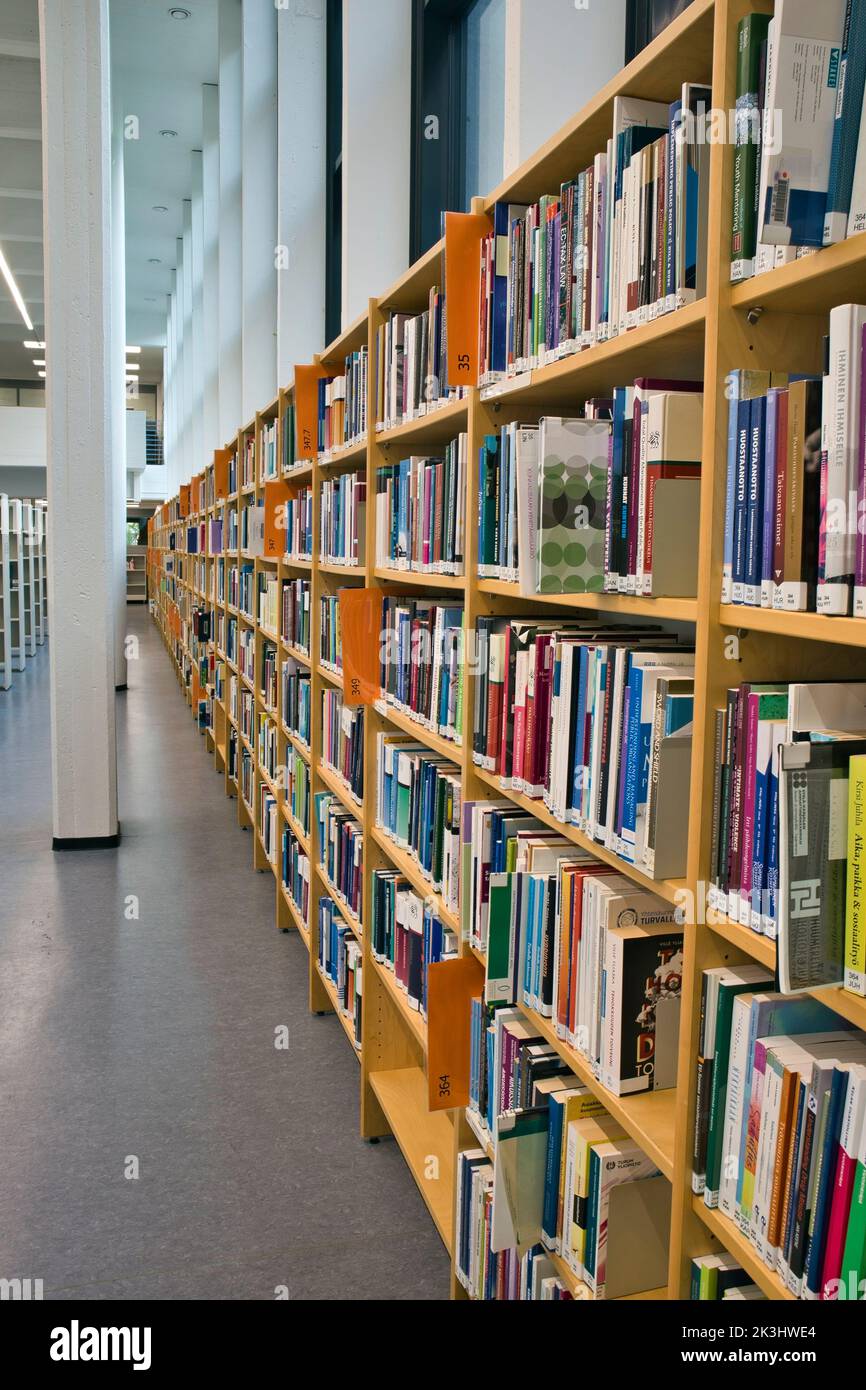 Library interior in the LUT university, Lappeenranta Finland Stock ...