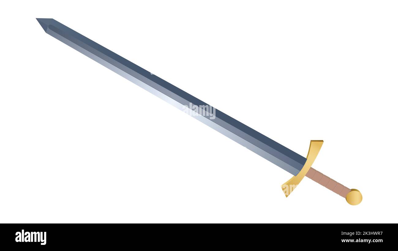 Metal Sword, straight swords, Asia sword, vector realistic sword ...