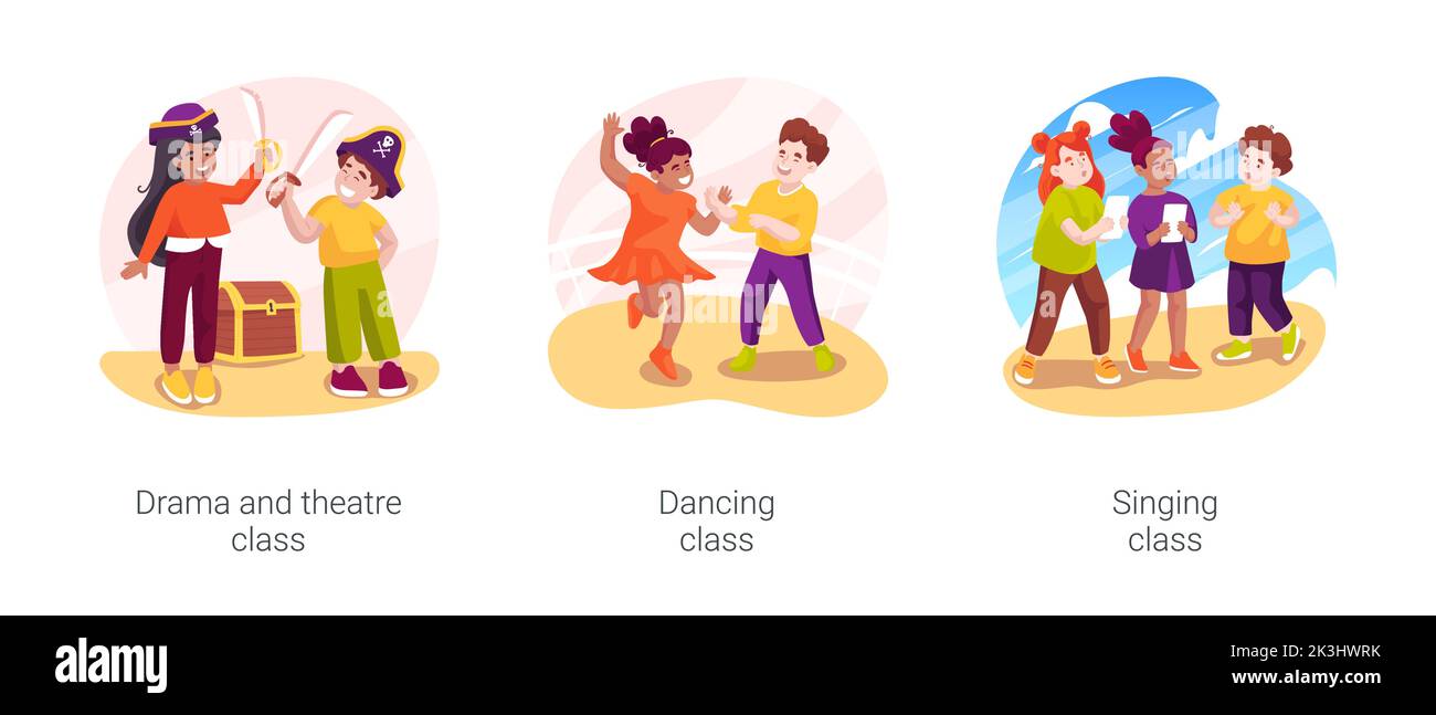 Gradeschoolers creativity and imagination isolated cartoon vector ...