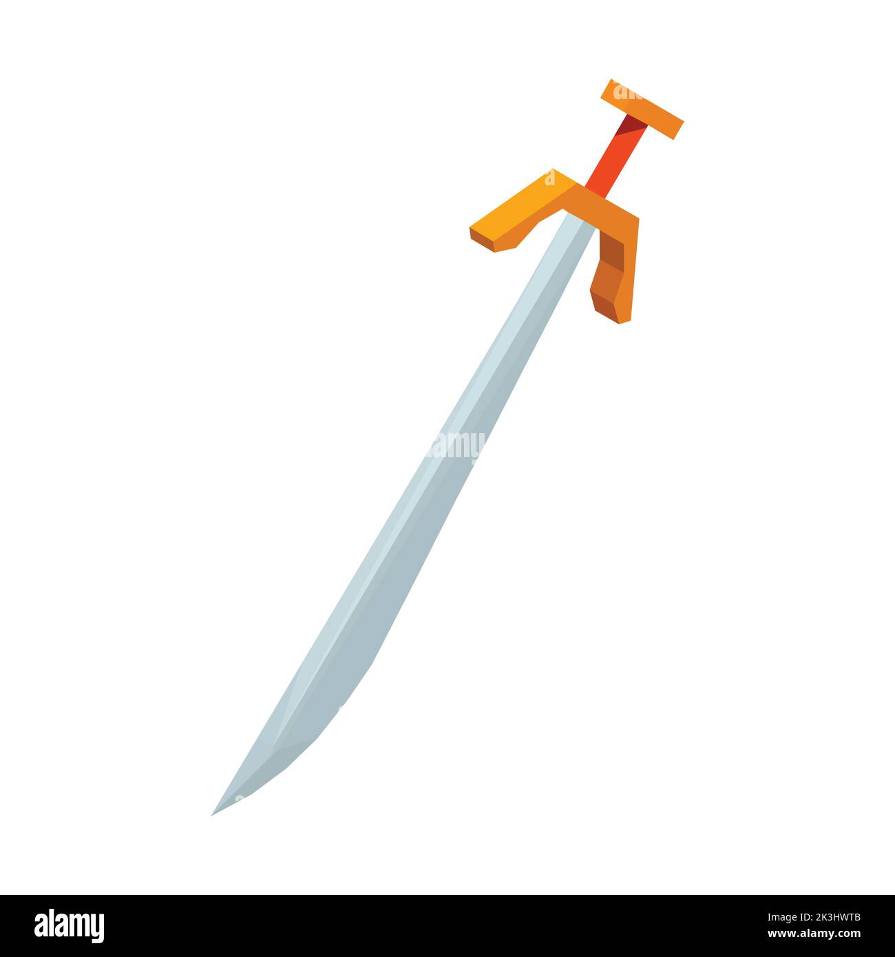 cartoon game sword, Swords in flat style, Cartoon sword for a game on ...
